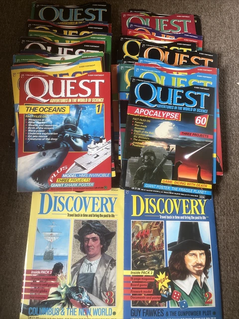 QUEST SCIENCE MAGAZINE Marshall Cavendish Complete 1989 Set Vintage 2 ...