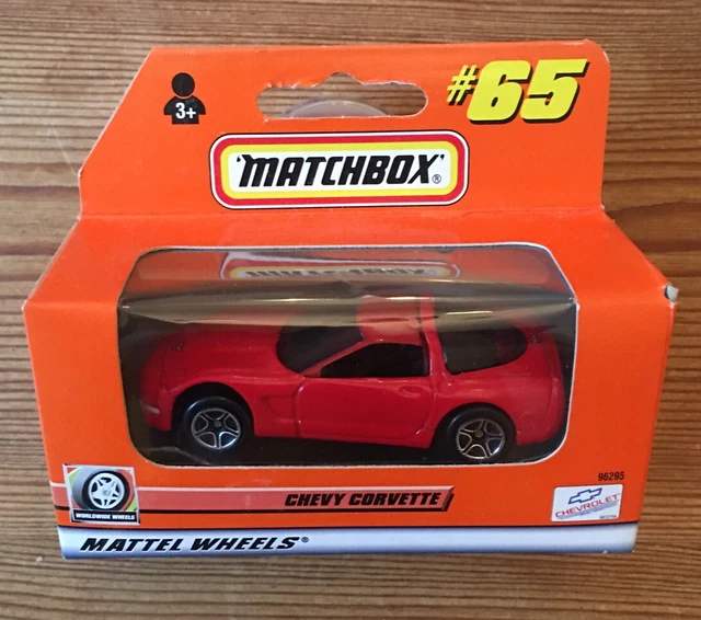 MATCHBOX NO 65, Chevy Corvette - Red, Mint, Never Out Of Box, Orange ...