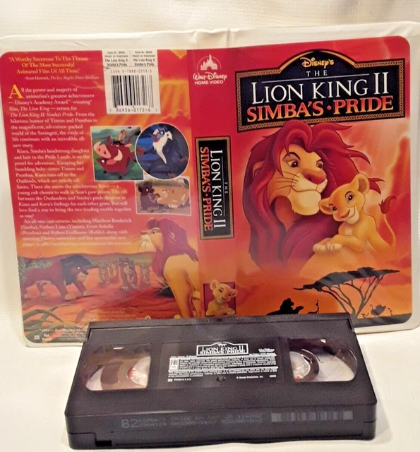 THE LION KING II SIMBA'S PRIDE VHS Home Video Tape Walt Disney ...