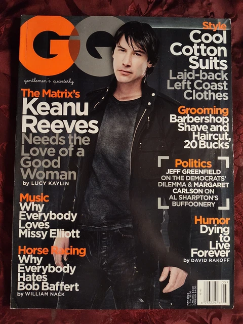 GQ MAGAZINE MAY 2003 Keanu Reeves Ashton Kutcher Ryan Reynolds £11.38 ...