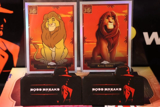 TOPPS CHROME DISNEY 2024 Lion King 30th Anniversary King Simba & Mufasa £35.00 - PicClick UK