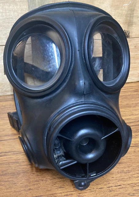 BRITISH ARMY ISSUE Black S10 Respirator Gas Mask No Filter By Avon Size ...