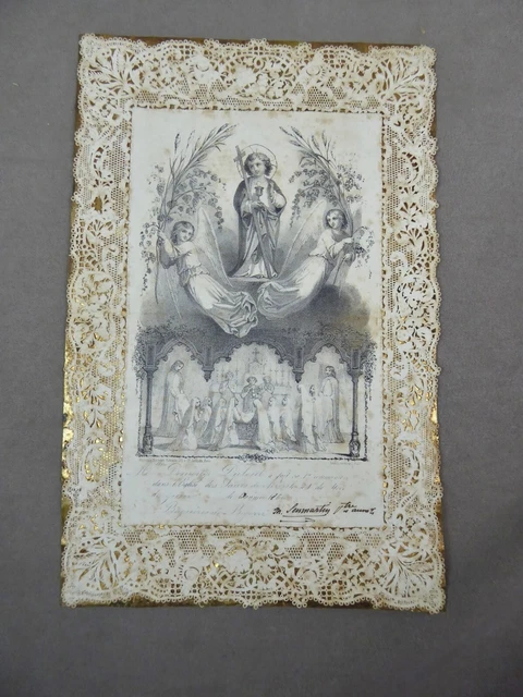 GRAND CANIVET, SOUVENIR de COMMUNION, daté de 1860. EUR 32,00 - PicClick FR