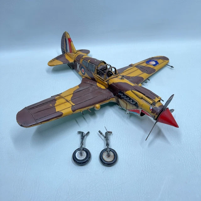 VINTAGE CURTISS P-40 Kittyhawk RAF Fighter Plane Model – Handcrafted ...
