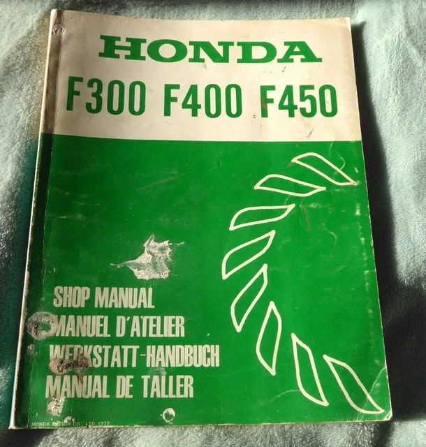 VINTAGE SHOP MANUAL for Honda F300, F400, F450 tractor dated 1977 £16. ...