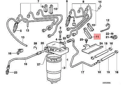 GENUINE BMW E34 fuel injection diesel pipe clamp OEM 13532244281 £32.83 ...