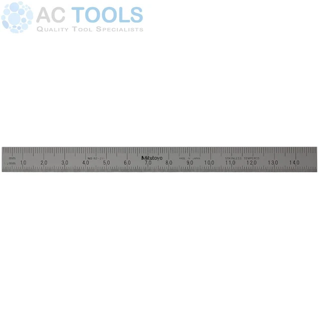 MITUTOYO STAINLESS RULER - 150mm Metric (Fully Flexible) 182-211 ...