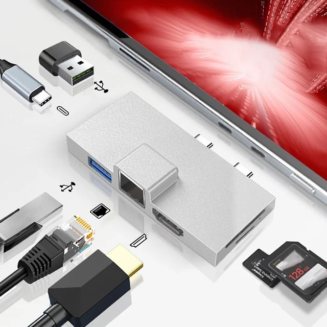GIGABIT RJ45 TYPE-C HUB USB 3.0 Card Reader for Microsoft Surface Pro X ...