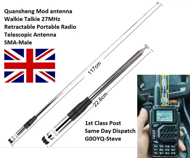 QUANSHENG UV-K5 UV-K6 HF Modification Telescopic Antenna SMA Male $31.25 - PicClick AU