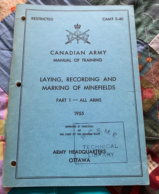 CANADIAN ARMY TRAINING Pamphlet Laying, Recording & Marking of ...