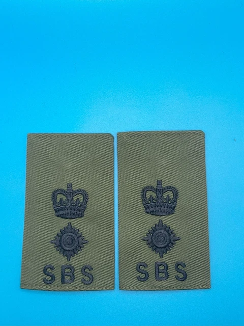 SPECIAL BOAT SERVICE SBS Rank Slides Olive Green - Lieutenant Colonel £ ...