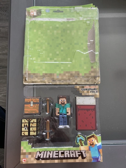 MINECRAFT FIGURE SERIES 1 - Overworld Steve Survival Pack with ...