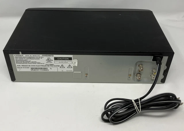 VINTAGE CITIZEN JVHS3987D VCR VHS Player Recorder Tested Working No ...