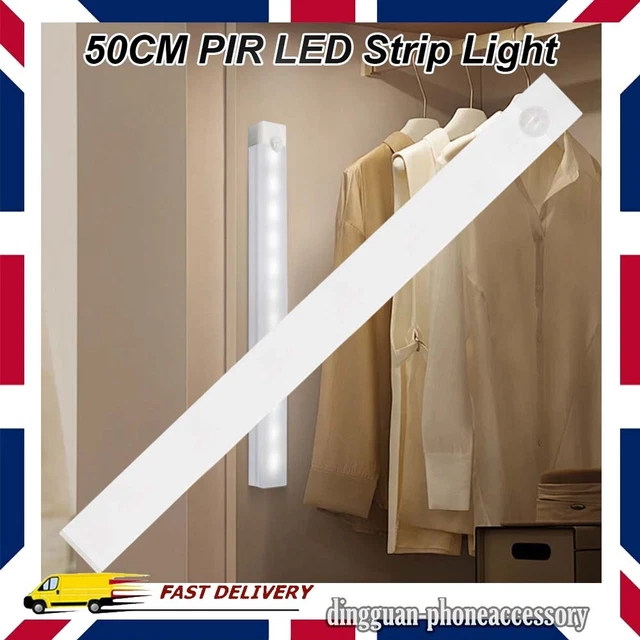 50CM LED NIGHT Light PIR Sensor Cold White Magnetic Lighting Closet ...