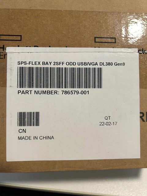 SPS-FLEX BAY 2SFF Odd Usb/Vga Dl380 Gen9 $205.00 - PicClick AU