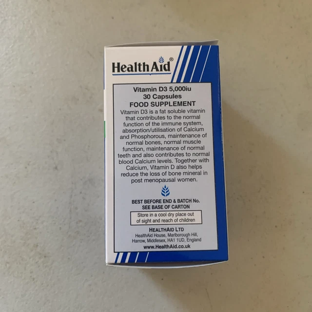 HEALTHAID VITAMIN D3 Supplement 50000iu 30 Tablets Vegetarian £10.79 ...