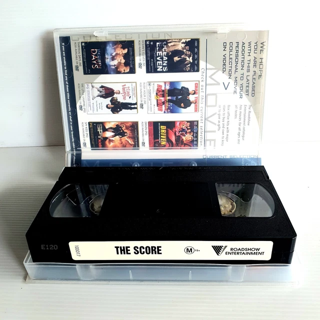 THE SCORE VHS 2001 Video Cassette Tape, Crime Thriller, De Niro, Norton ...