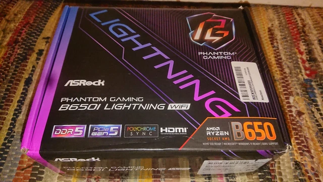ASROCK PHANTOM GAMING B6501 Lightning WiFi 6e 2.5Gb/s LAN | Spares or ...