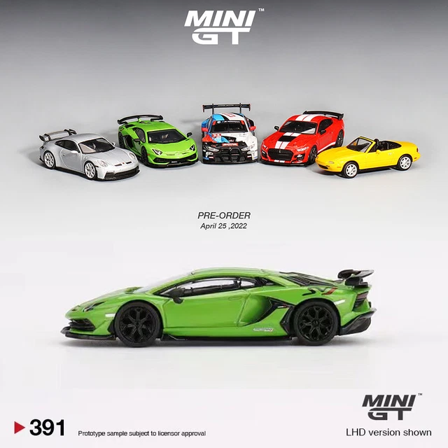MINI GT 1:64 Model Car Lamborghini Aventador SVJ Mantis Alloy Die-Cast ...