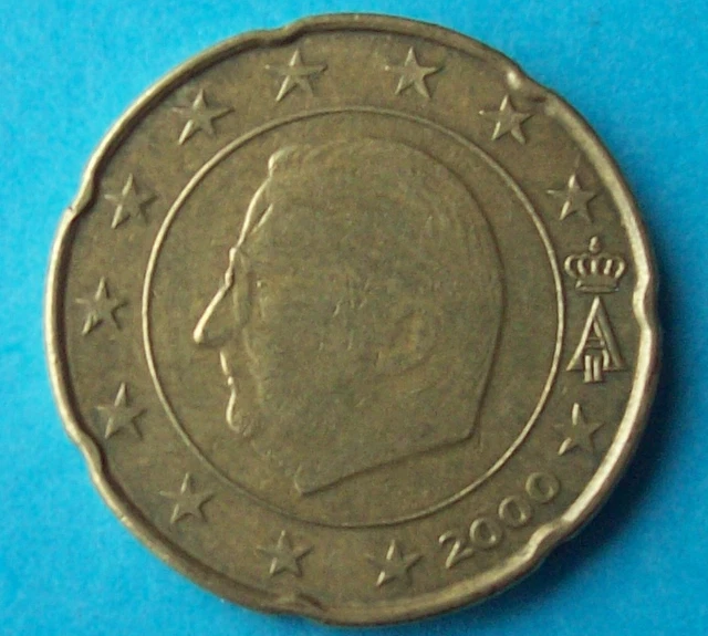 PIÈCE DE MONNAIE 20 Centimes 2000 Belgique Avec Surplus De Metal Entre Le 2 Et 0 EUR 10,00 ...