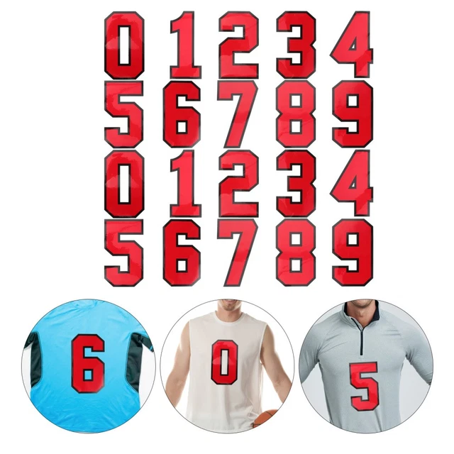 20 PCS FABRIC Patch Number Patches for Hats Numbers Embroidery Clothing ...