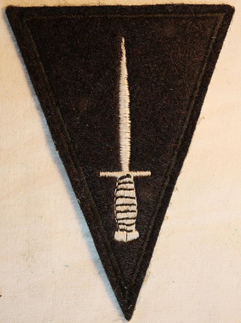 INSIGNE BREVET COMMANDO para belge triangle sur tissus patch dague ...
