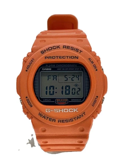 CASIO G-SHOCK DW5700BE Orange/Black Resin Quartz Digital Watch/BEAMS £ ...