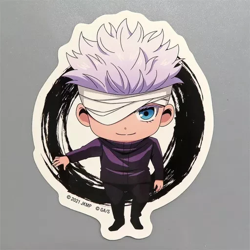 GOJO SATORU DIE-CUT Sticker Jujutsu Kaisen Exhibition 2,76 po x 3,54 po ...
