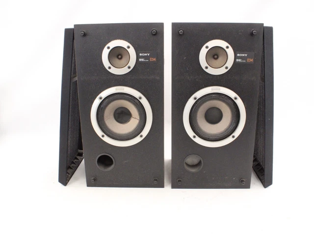 PAIR OF SONY E34 (SS-E34) Bookshelf Speakers, Black - T17 £9.99 ...