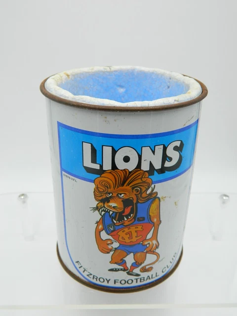 LIONS FITZROY FOOTBALL Club Vintage VFL Tin Stubby Holder $90.00 ...
