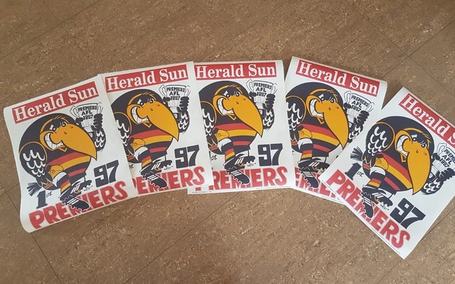 5 X 1997 Adelaide Crows WEG premiership posters AFL / VFL Herald-Sun ...