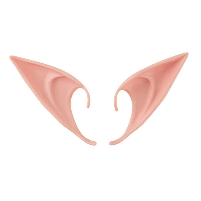 FR HALLOWEEN LATEX Elf Ear Simulation Harmless Prop Angel Cosplay Decor ...