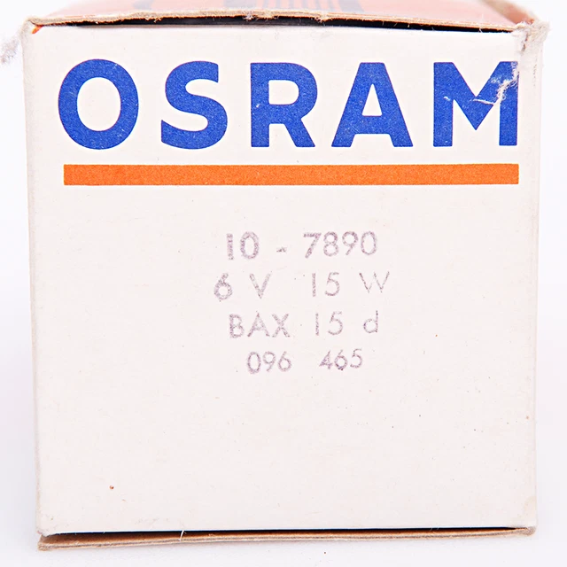OSRAM 7890 BAX 15 d 6V 15W Glühlampe Glühbirne BAX15d Bajonett EUR 29 ...