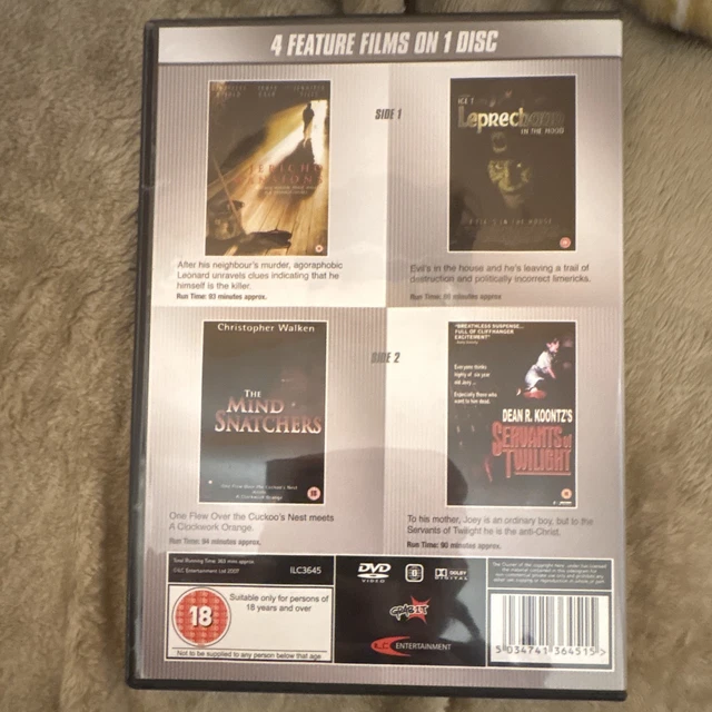 L.C. ENTERTAINMENT TERROR 4 Collection DVD Box Set Horror 18 (356 mins ...
