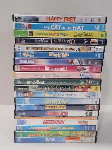 20 ANIMATED KIDS DVD Lot - Children Family Disney Dreamworks Dr. Suess ...