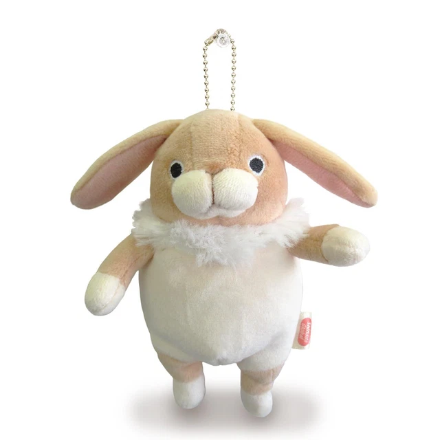 NEW SHINADA GLOBAL Mochi Mochi Rabbit Animal Plush Keychian Beige ...