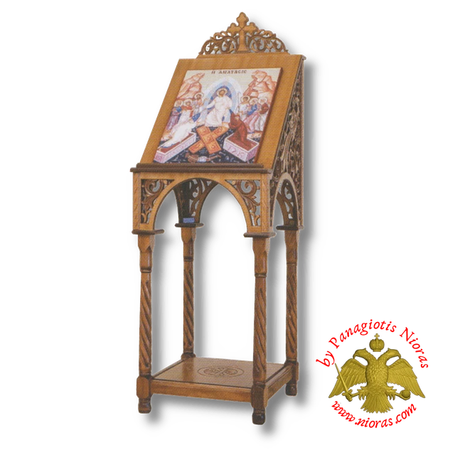 ORTHODOX HAND CARVED Portable Icon Stand Proskinitario Church Icons ...