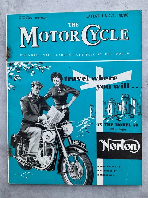 THE MOTOR CYCLE Magazine - 19 July 1956 - James Captain, Jeffries Trial ...