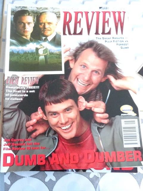 FILM REVIEW MAGAZINE May 1995 Jim Carrey Jeff Daniels Brad Pitt Dustin ...