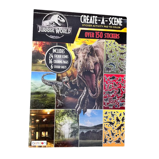 JURASSIC WORLD CREATE-A-SCENE 2021 Activity Sticker Pad Read £7.42 ...