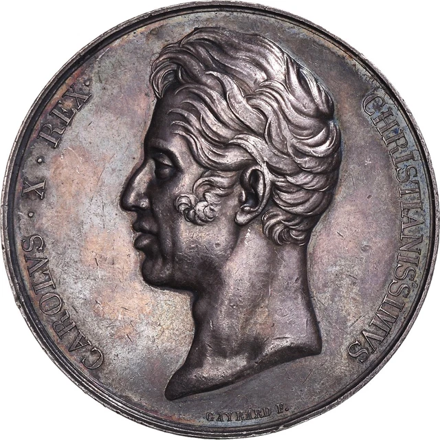 FRANCE, MÉDAILLE, SACRE de Charles X Reims, History, 1825, Gayrard ...