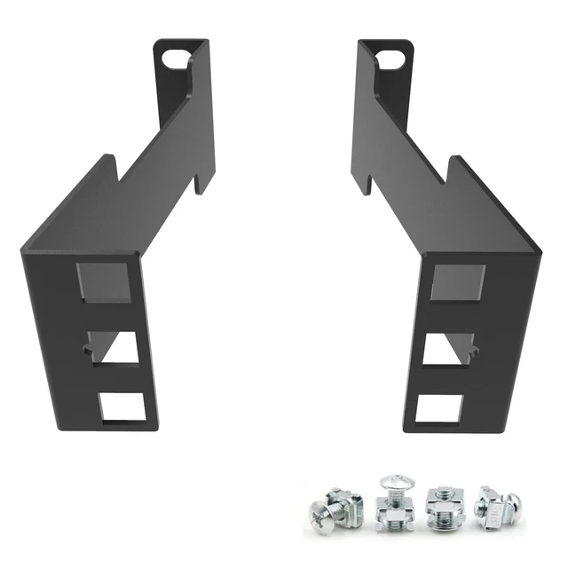 1U SERVER RACK Depth Extender - 4-Inch/10 cm Deep -Recessed Rack Mount ...