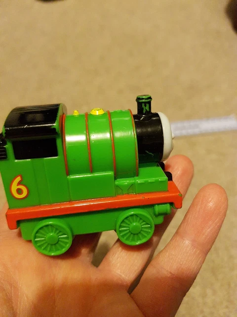 SMALL PERCY THOMAS Tank Engine Toy Green number 6 genuine autism train ...