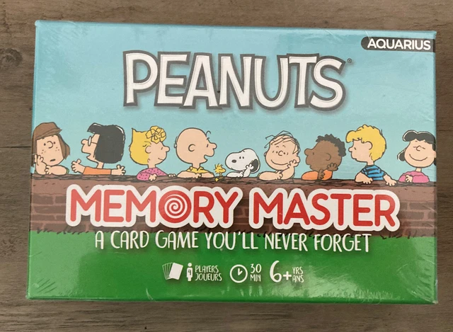 PEANUTS MEMORY MASTER Card Game From AQUARIUS. Ages 6 + New/Sealed ...