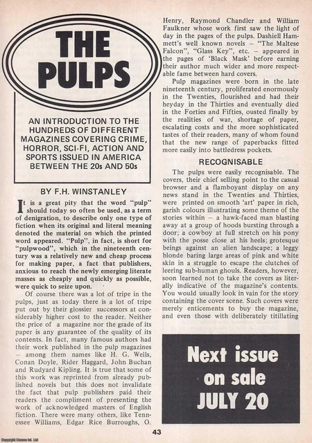 THE PULPS, 1920S To 1950S : An Introduction To The Hundreds Of ...