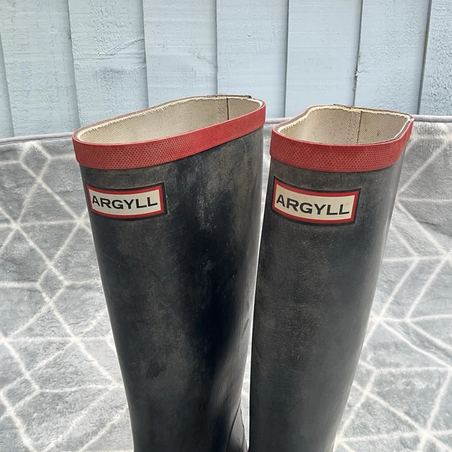 HUNTER ARGYLL WELLIES Wellington Men's Boots - UK 10 Boots Vintage ...