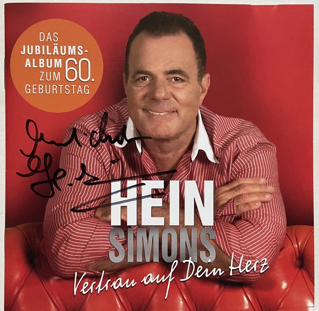 HEINTJE HEIN SIMONS signiert CD Original Unterschrift Signatur ...