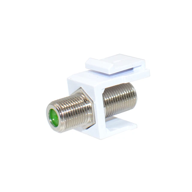 SNAP-IN F-TYPE INSERT Keystone Connector Module Coax Cable Wall Jack ...
