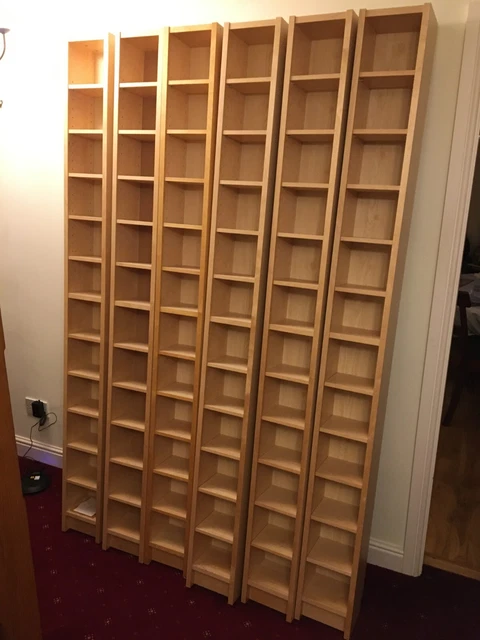 IKEA BILLY / GNEDBY CD DVD storage tower, light wood veneer, 6 ...