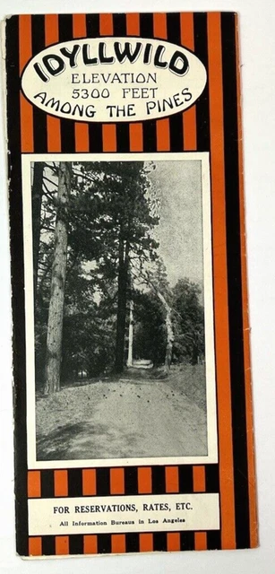 1930'S IDYLLWILD AMONG The Pines Travel Brochure Camping, Fishing ...